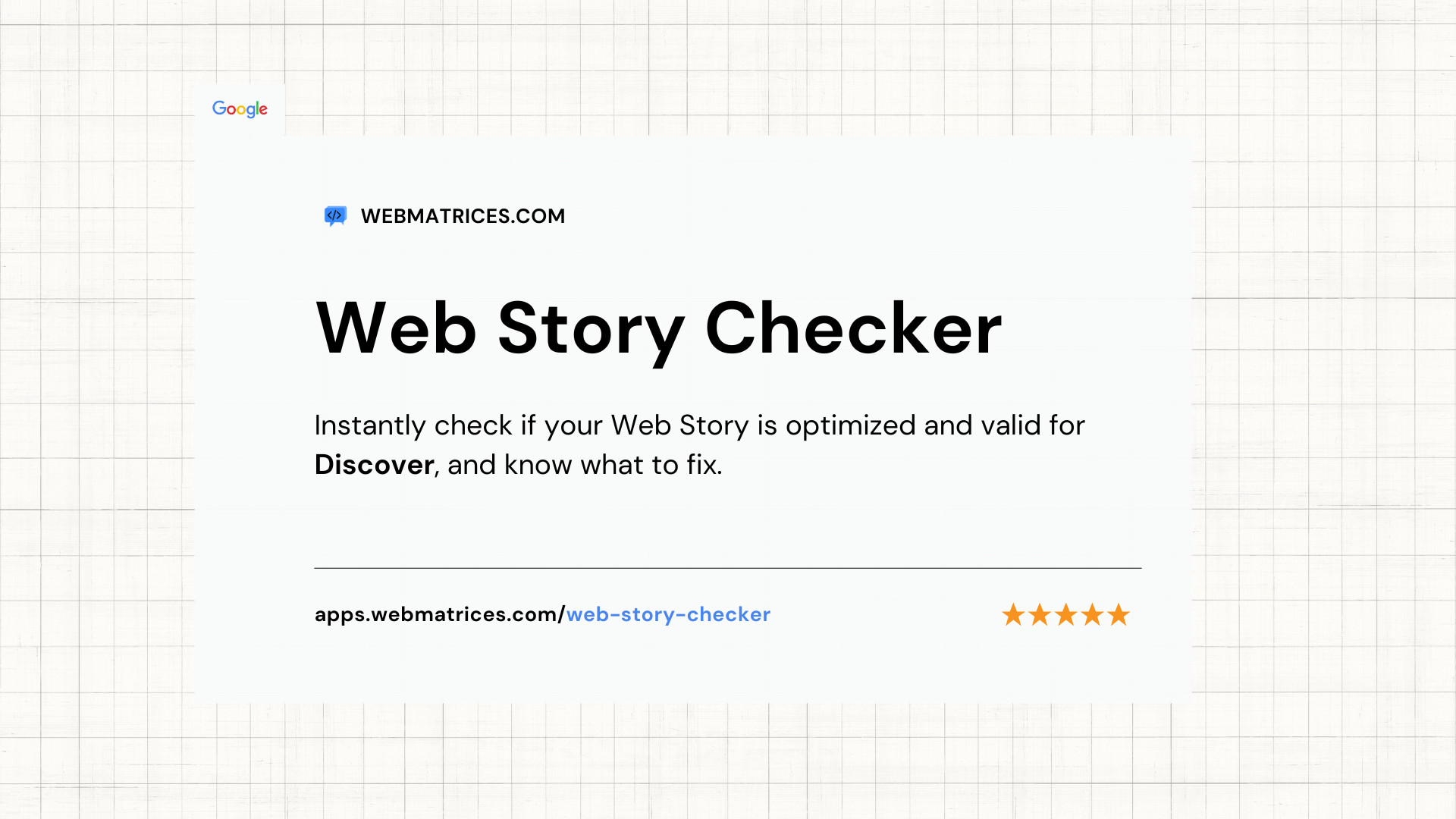 Web Story Checker